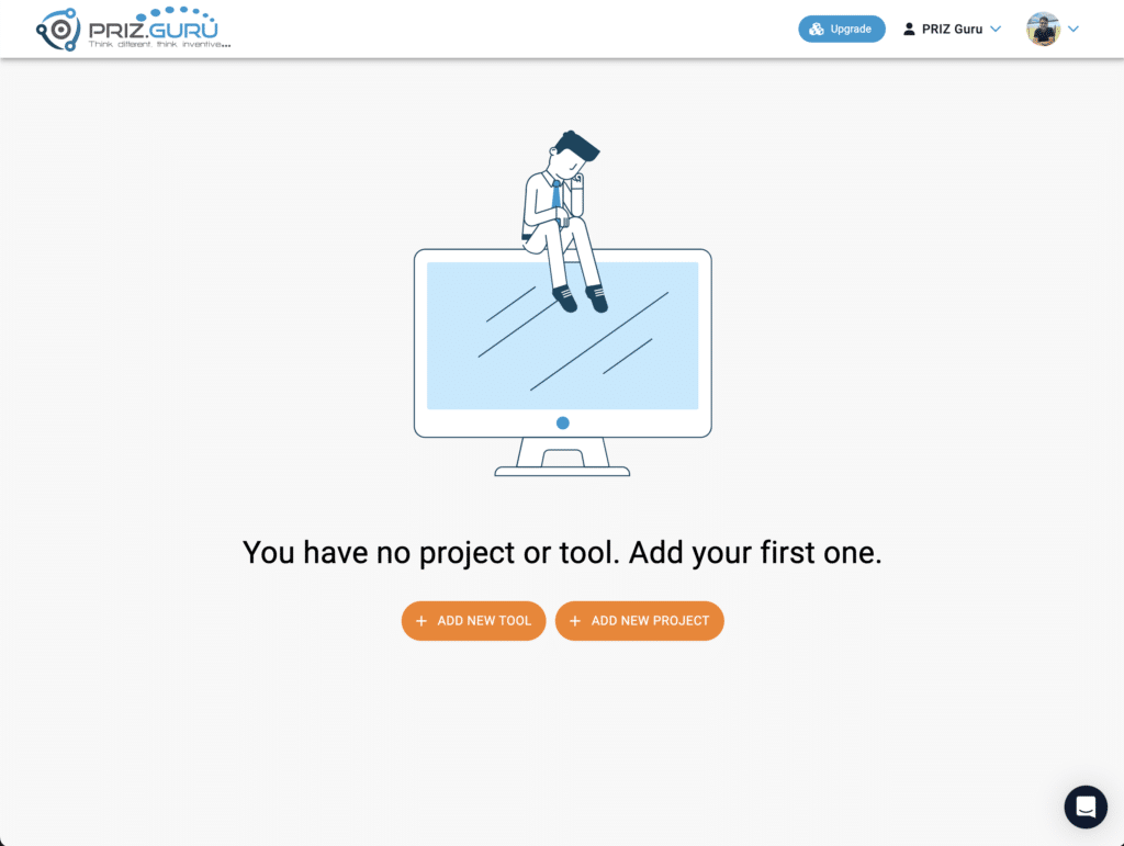 Projects List Page in PRIZ Platform - PRIZ Guru